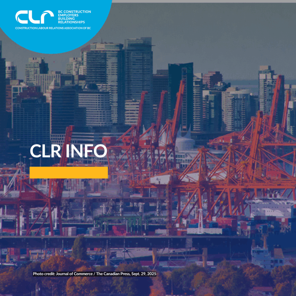 CLR INFO - October 2, 2025 - Construction Labour Relations Association ...