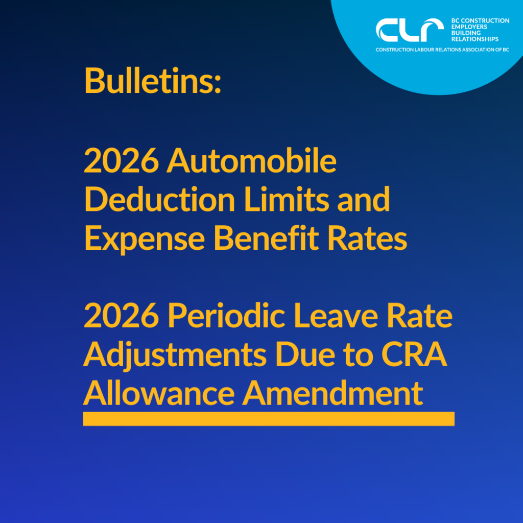 Payroll Bulletins: 2026 Automobile Deduction Limits and Periodic Leave ...